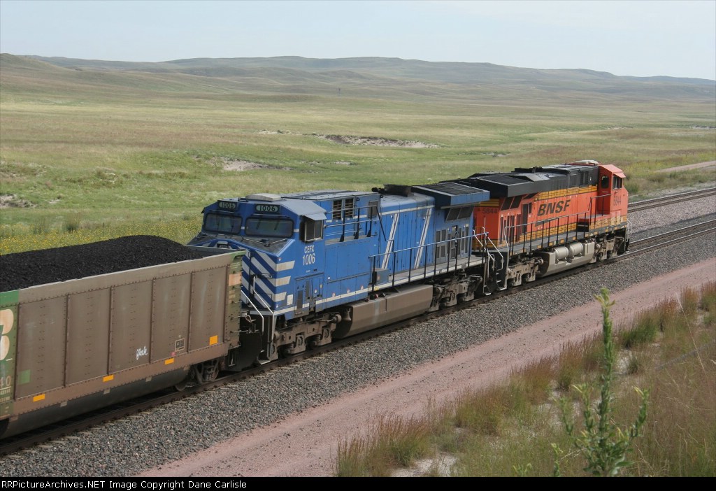 CEFX 1006 assist BNSF 5844 East